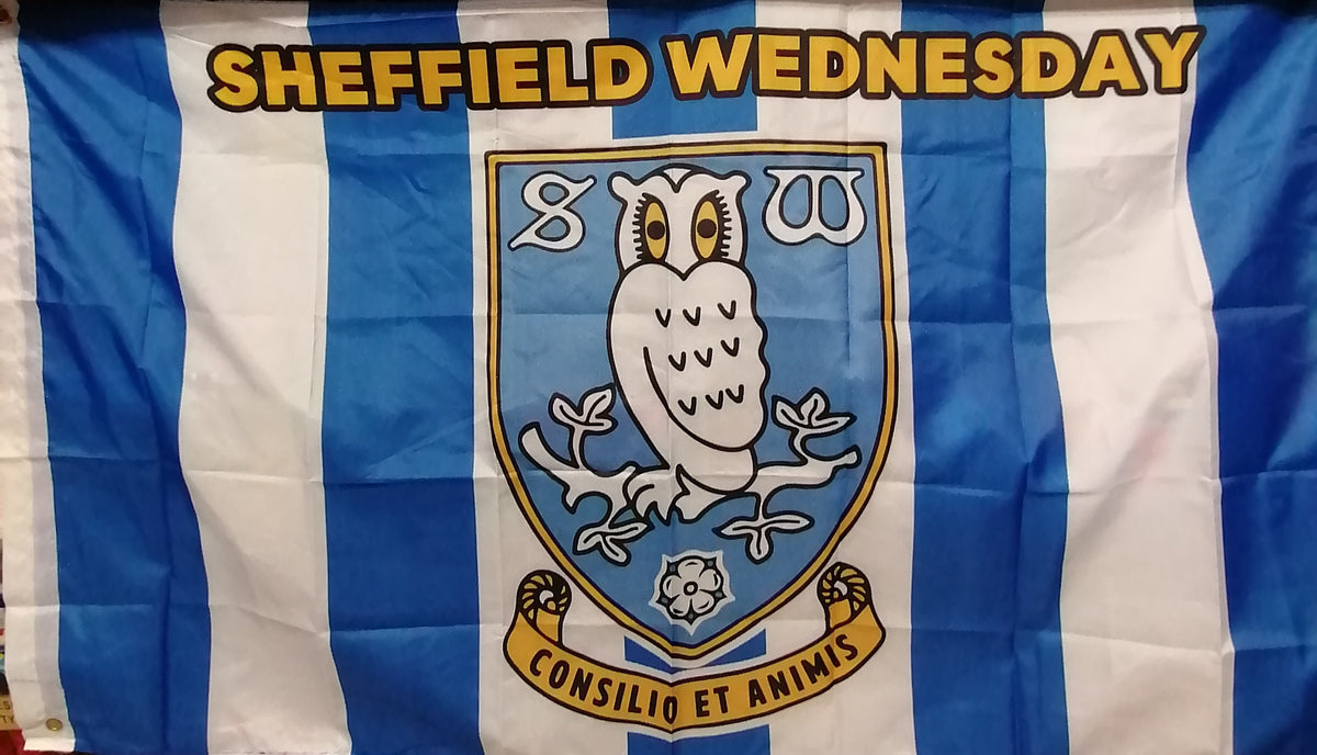 Sheffield Wednesday football flag 5ft x 3ft. – Price Busters Ballina
