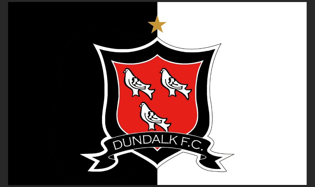 Dundalk FC football flag (Half and Half).5ft x 3ft. – Price Busters Ballina