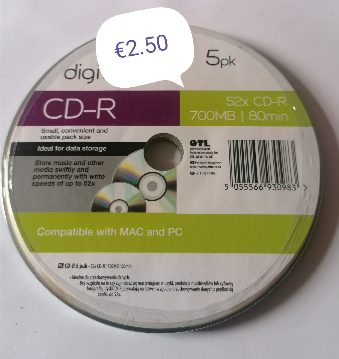 Blank Recordable CDs pack of 5 – Price Busters Ballina